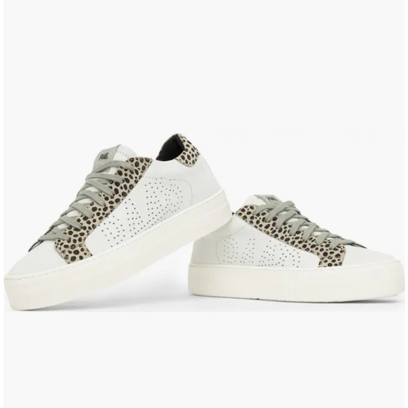 P448 | Shoes | P448 Thea Platform Sneaker Leopard Dot Print Lace Up ...
